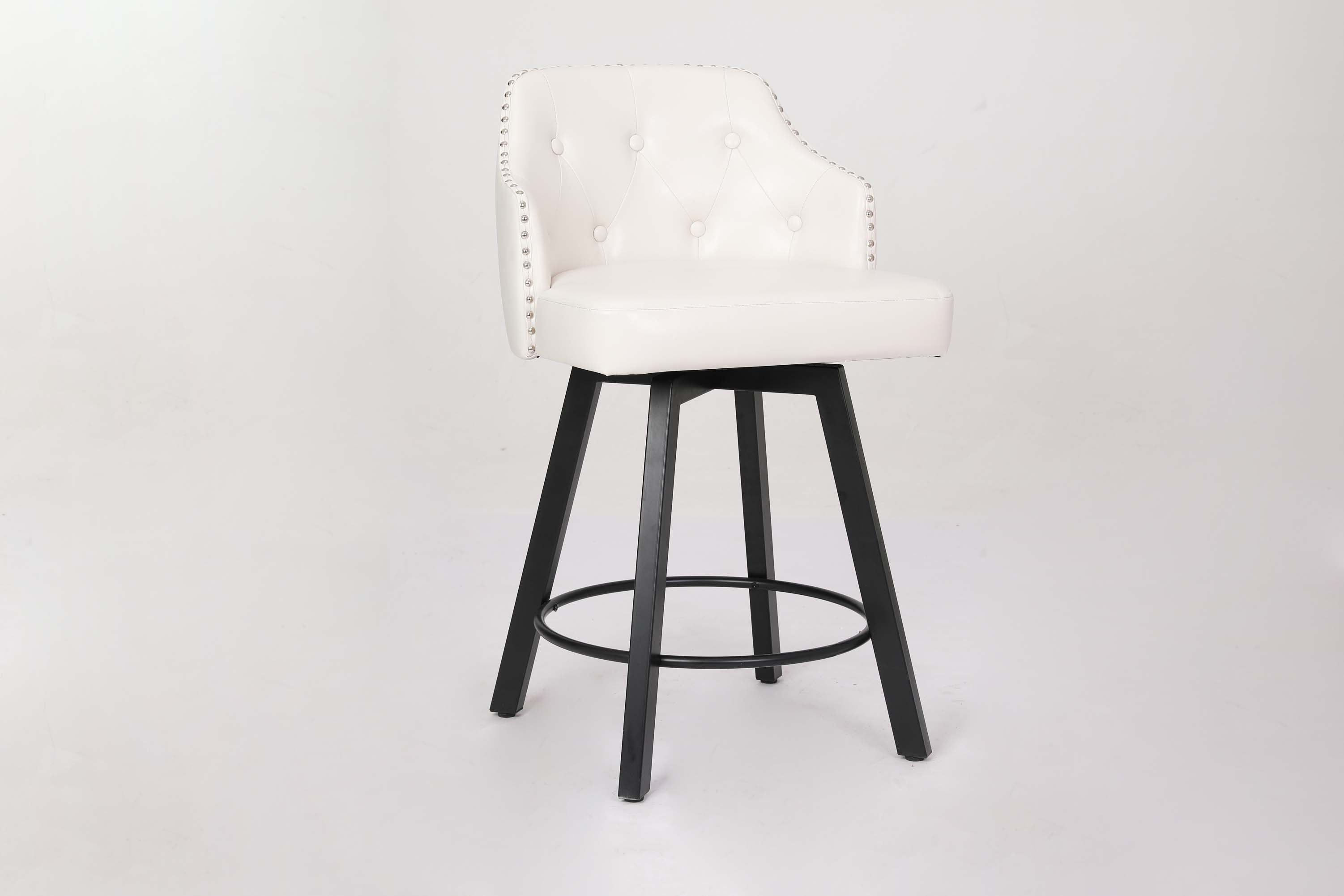 Winston Porter Counter Height Bar Stools With Backs And Metal Legs For ...