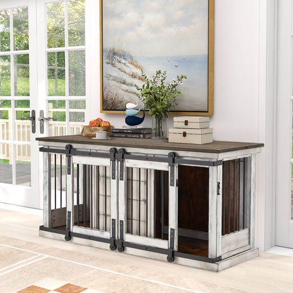 Tucker Murphy Pet™ Solid Wood Dog Crate Furniture, Dog Kennel Tv ...