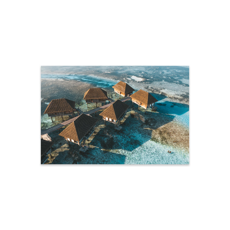 Dovecove Maldives Overwater Bungalows Aerial by James Vodicka | Wayfair