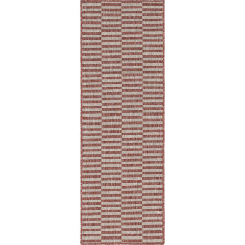 August Grove® Ingiburgh Performance Red/Ivory Rug | Wayfair