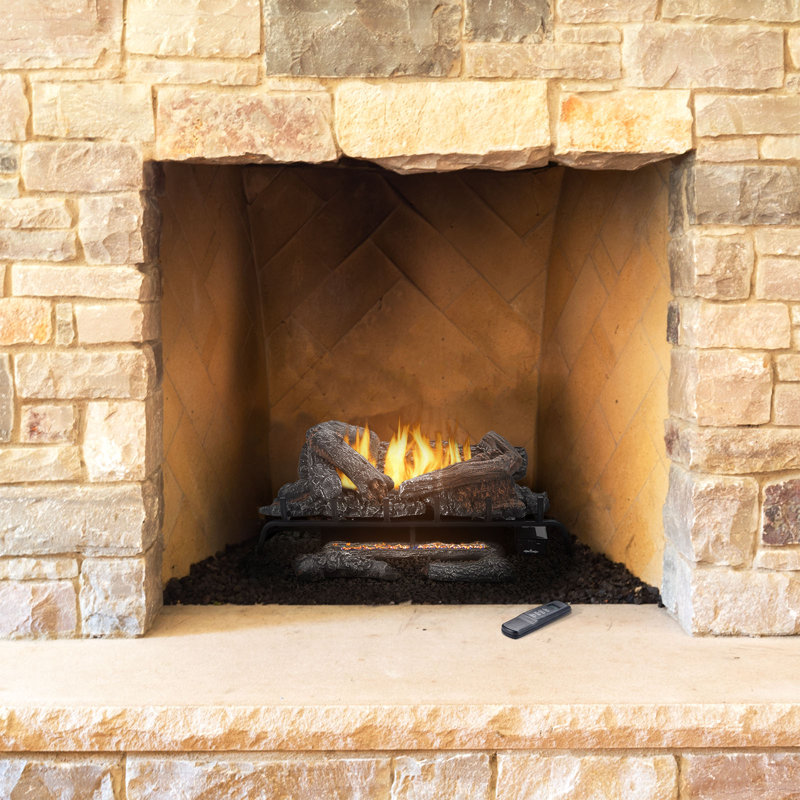 Pleasant Hearth Valley Oak Series Vent Free Gas Log Set 33,000 BTU's ...