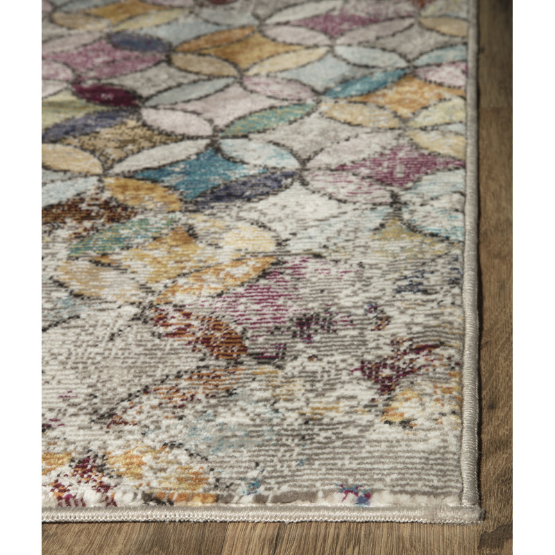 Langley Street Areli Grey/Yellow/Red/Teal Rug & Reviews | Wayfair.co.uk