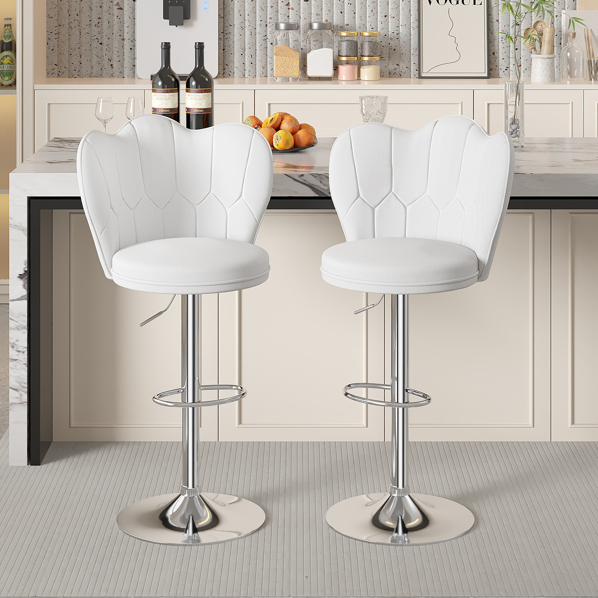 Wade Logan Aryelle Swivel Adjustable Height Bar Stool - Wayfair Canada