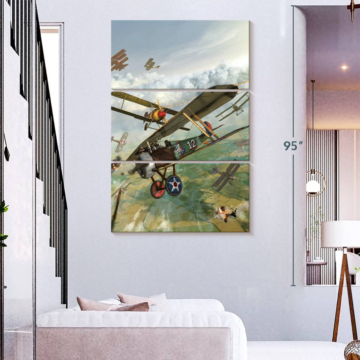 Elephant Stock WWI US Biplane Attacking Germans | Wayfair