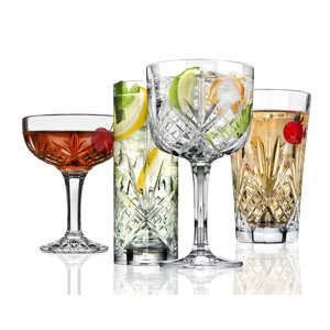 Godinger Silver Art Co Dublin Crystal 8 Piece Mixology Glass Set ...