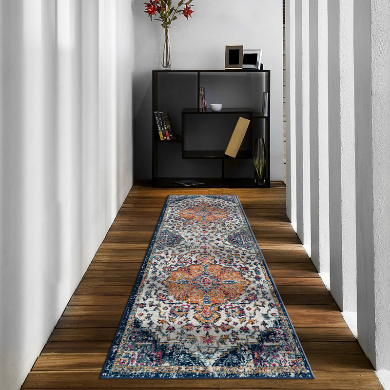 Bungalow Rose Boho Medallion Woven Area Rug | Wayfair