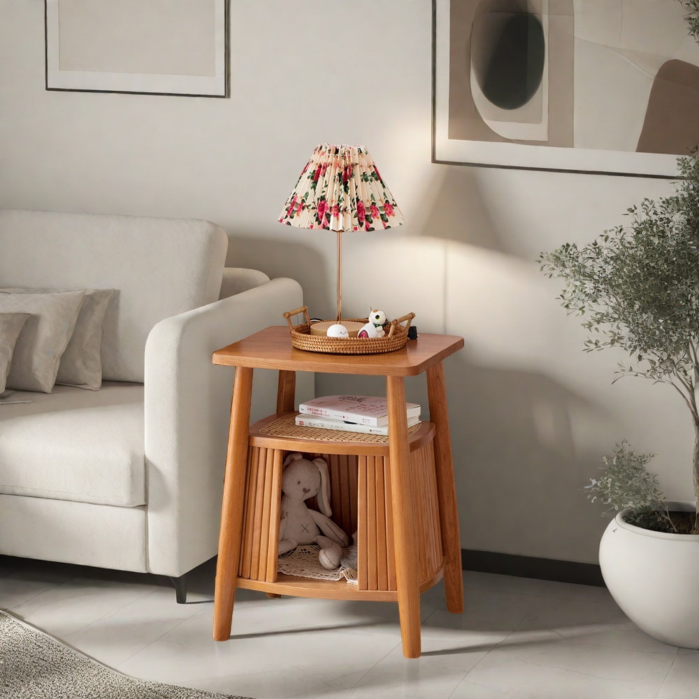 AWORET Solid Cherry Wood Cat House Side Table | Wayfair