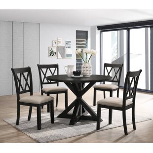 Black Round Kitchen & Dining Room Sets You'll Love | Wayfair