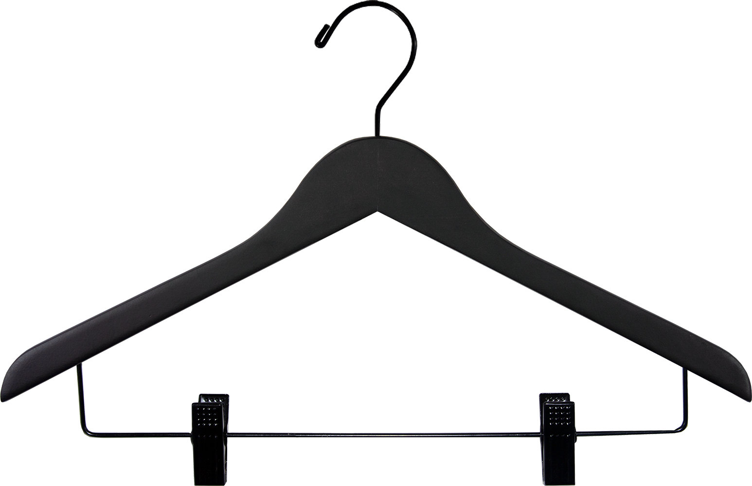 The Great American Hanger Company Wood Hanger With Clips | Wayfair