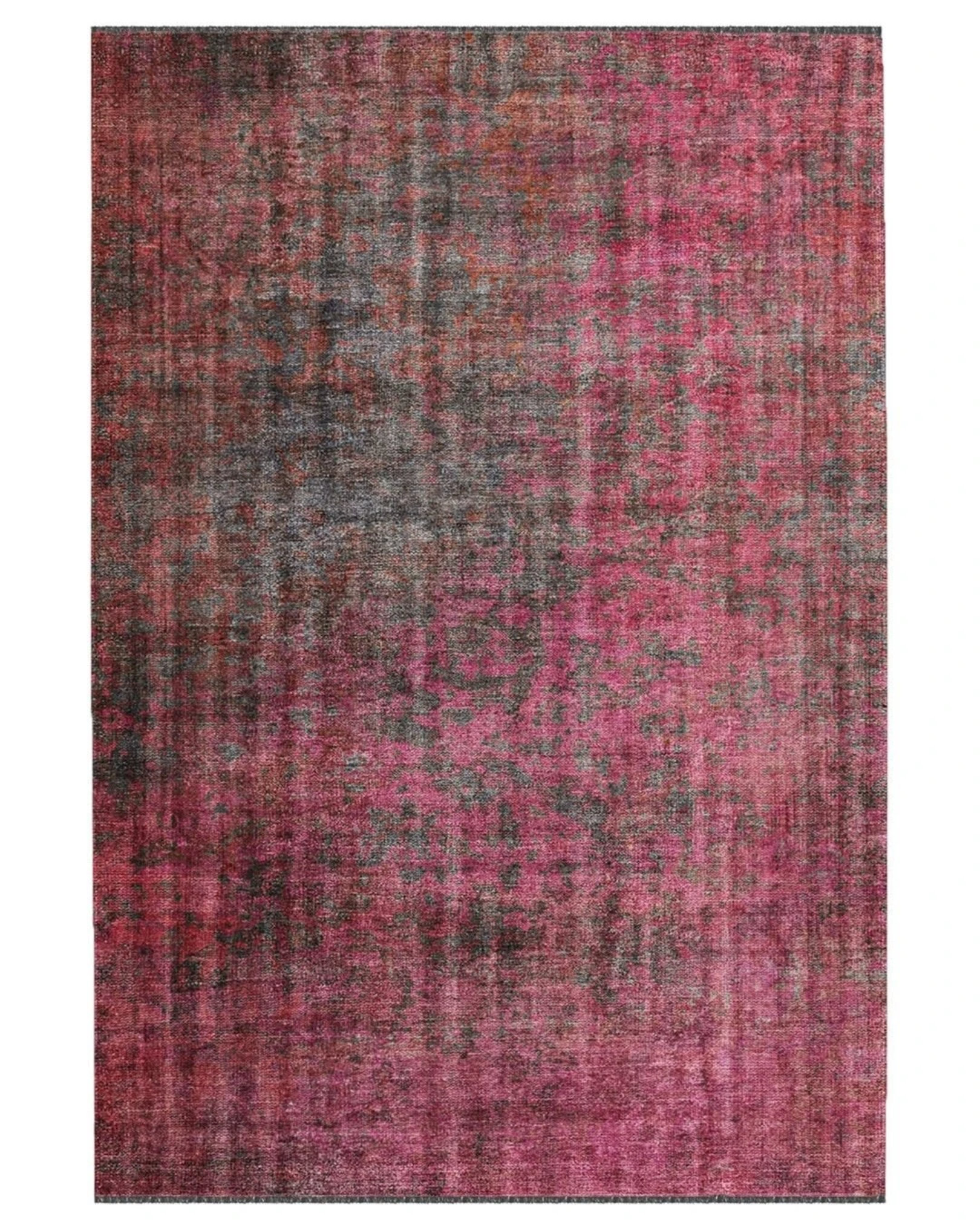 17 Stories Mateer Abstract Fuschia Machine Woven Cotton Polyester Area ...