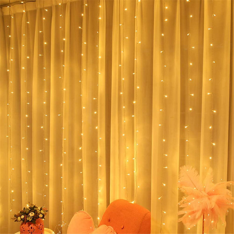 Arlmont & Co. Shanquell Outdoor 300 - Bulb 118'' Plug-in LED Curtain ...