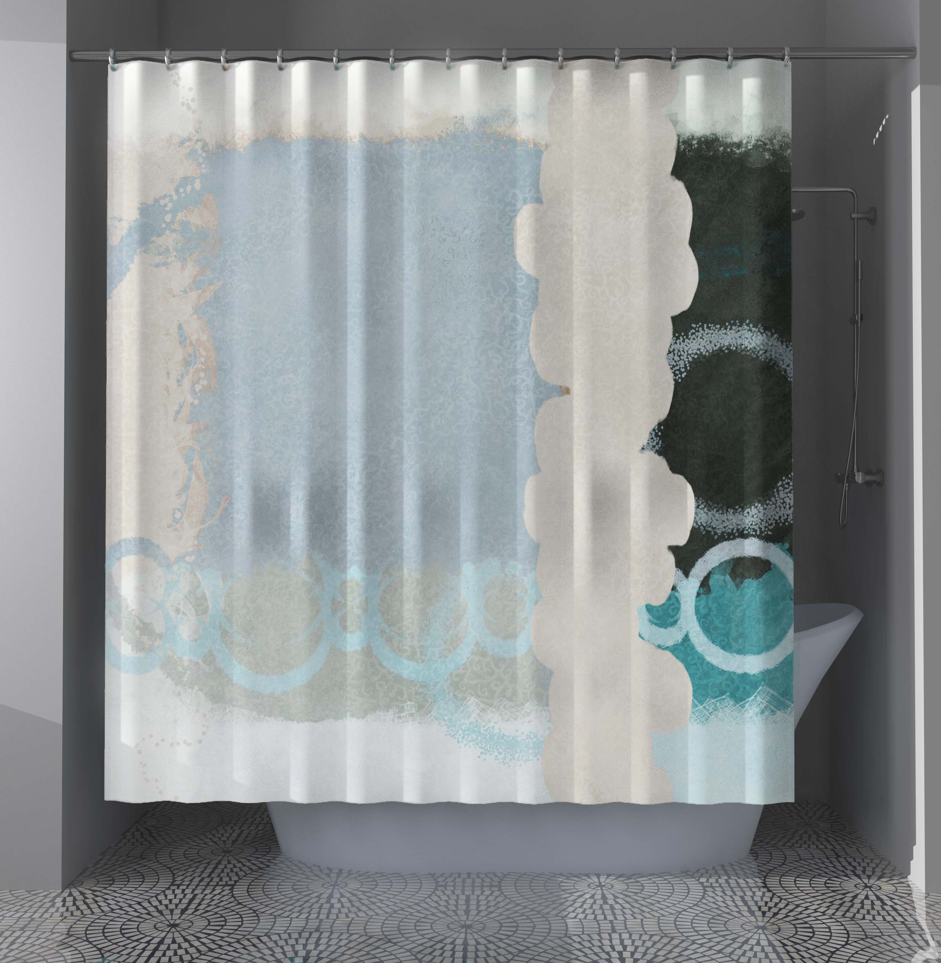 East Urban Home Efrosina Abstract Shower Curtain | Wayfair