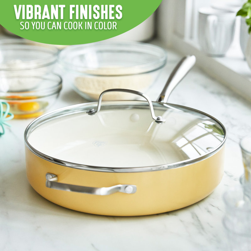 GreenLife Artisan Healthy Ceramic Nonstick, 5QT Saute Pan, Turquoise ...