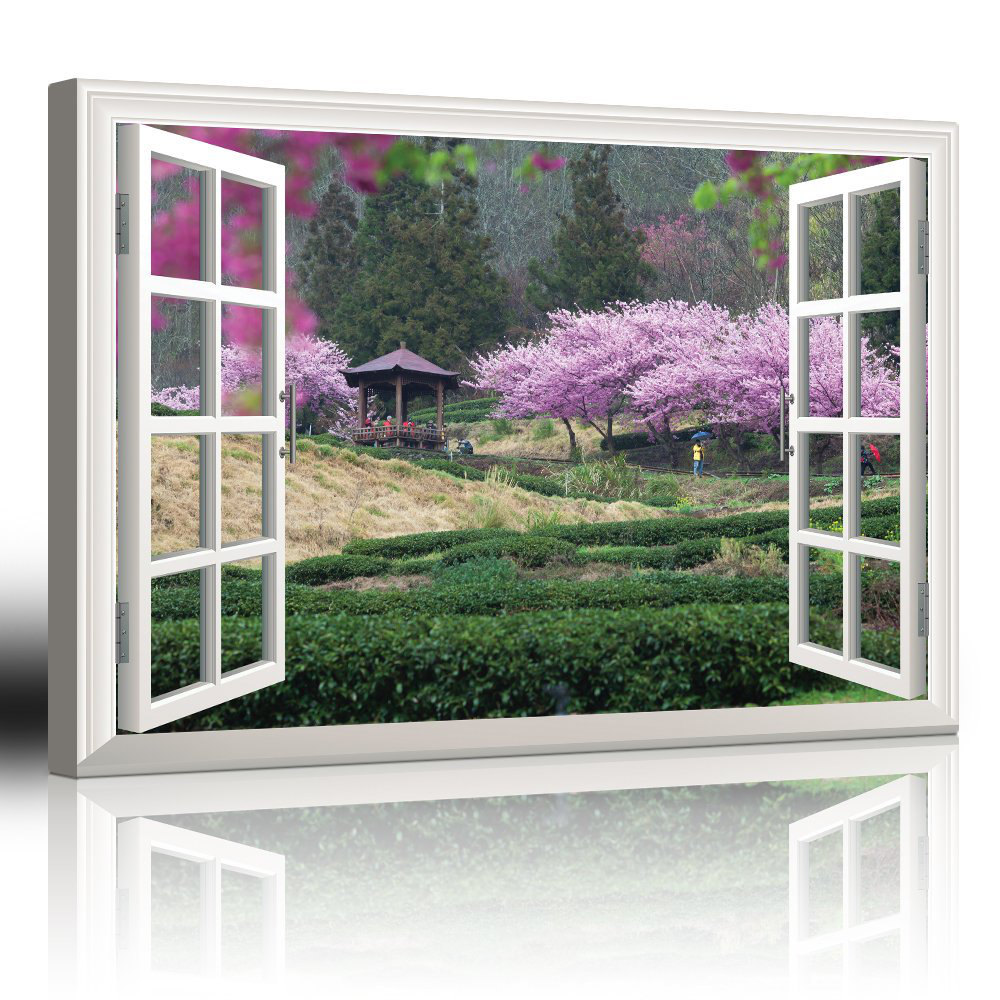 IDEA4WALL Window Scenery " Modern White Window Looking Out Into A ...