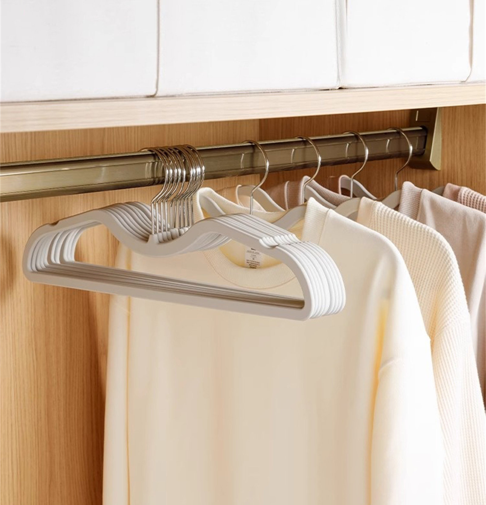 Hokku Designs Space-Saver Short-Neck Hangers – Heavy-Duty Plastic | Wayfair