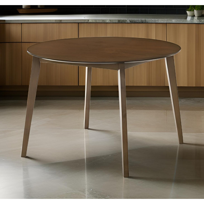 George Oliver 42" Brown Wood Round Top Dining Table | Wayfair