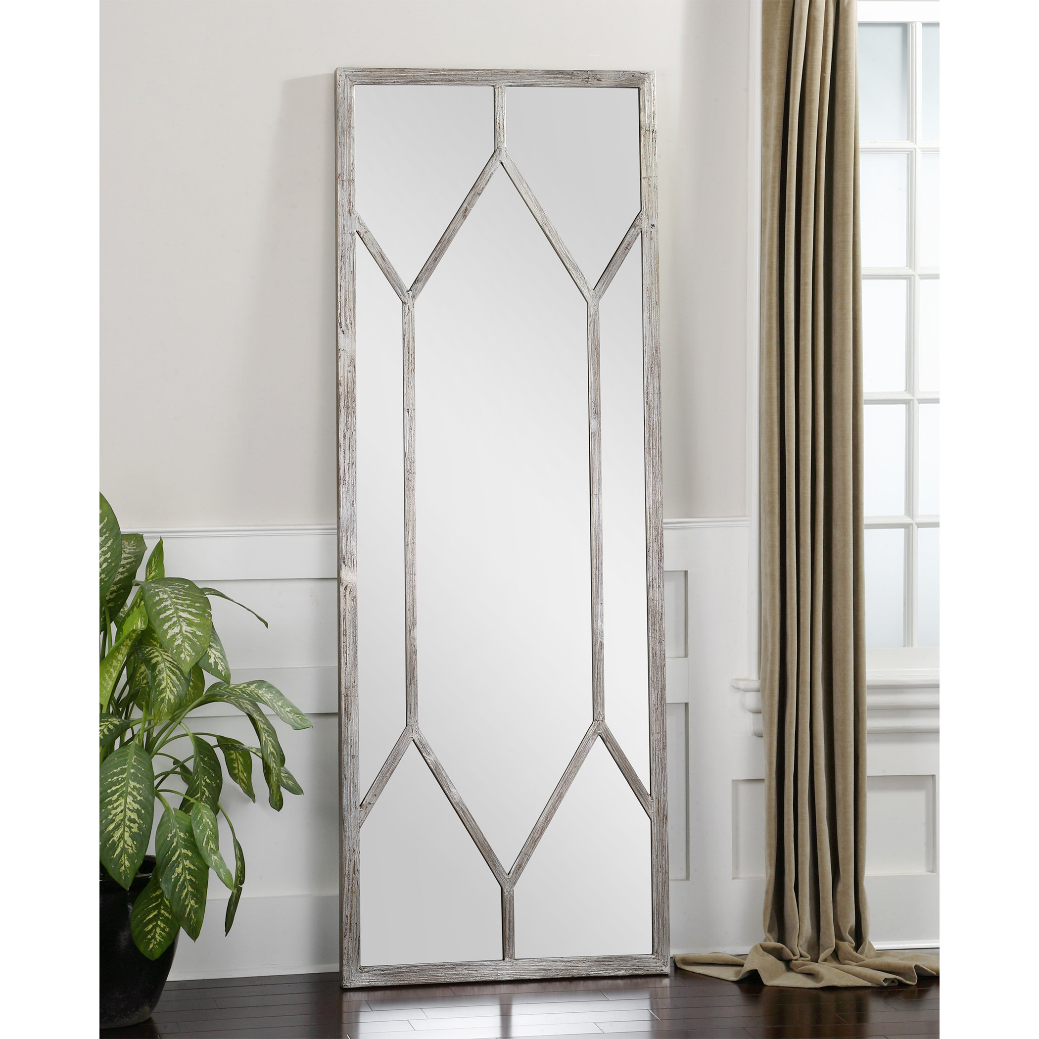 One Allium Way® Wood Rectangle Wall Mirror & Reviews | Wayfair