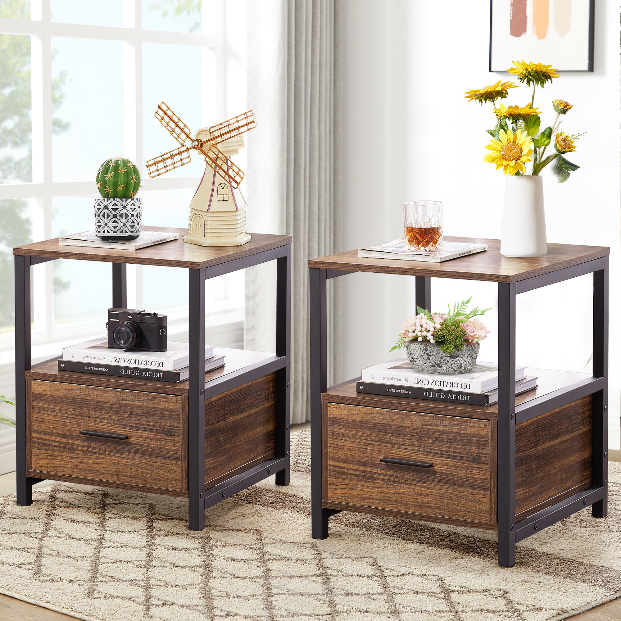 Trent Austin Design® Kempst 1 - Drawer Steel Nightstand & Reviews | Wayfair