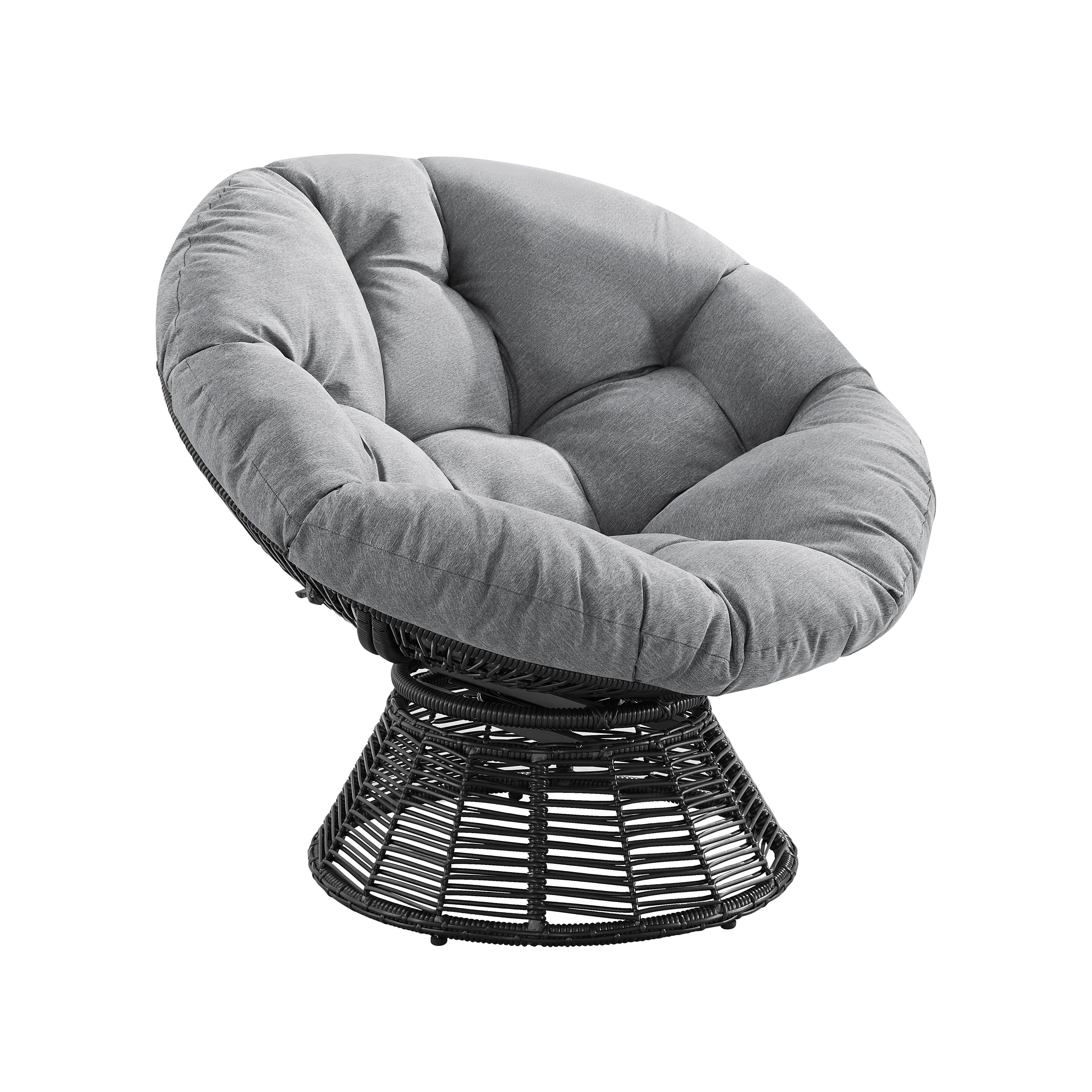Bay Isle Home™ Fauteuil papasan pivotant intérieur / extérieur en osier ...