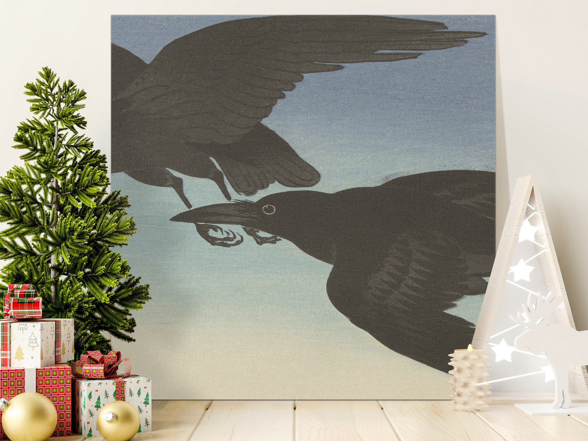 ClassicLiving Japanese Crow Aarick, Canvas Aarick, Flying Birds Print ...