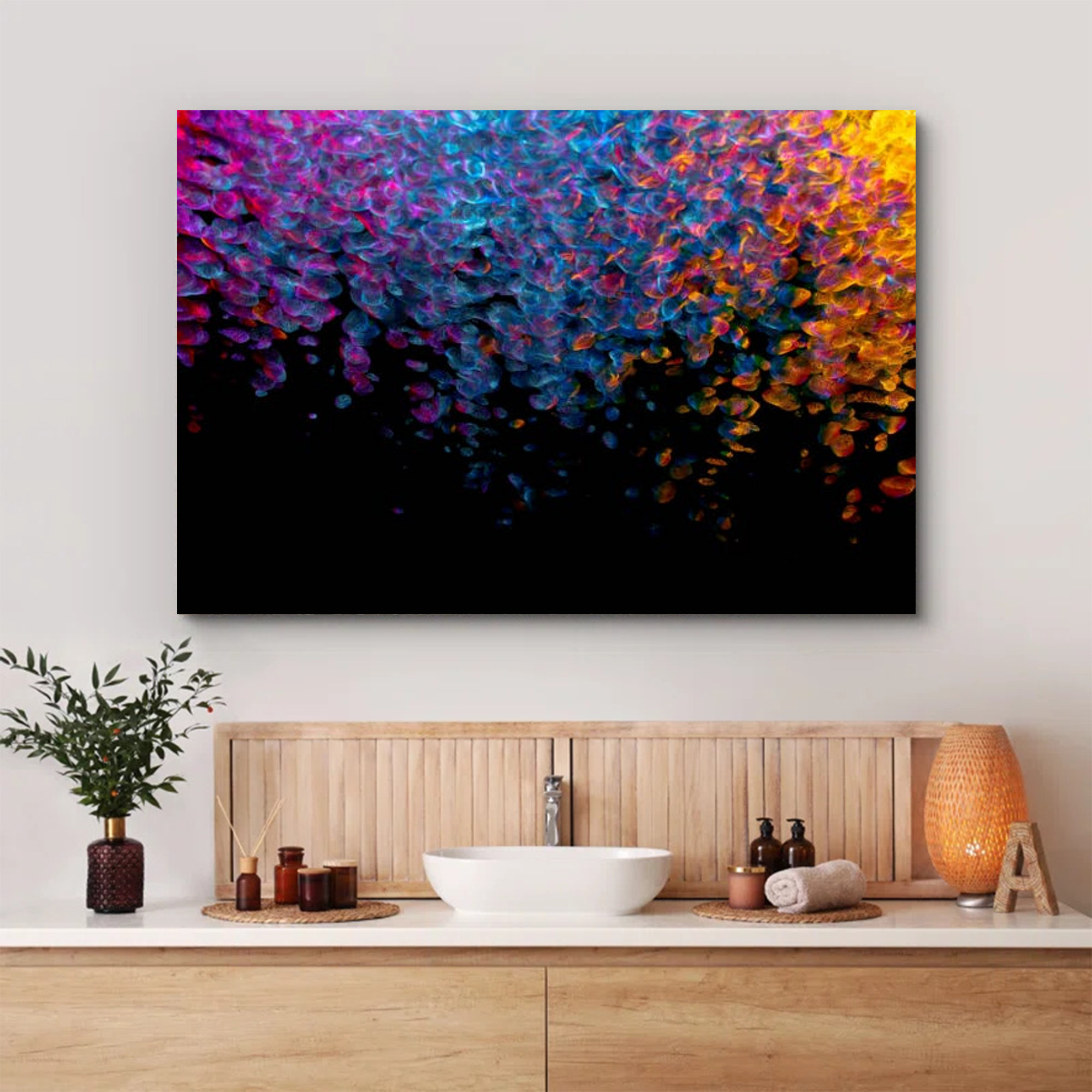 colourful wall lights