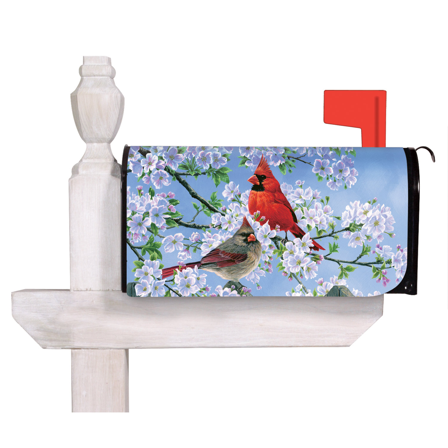 Evergreen Flag & Garden Glorious Morning Cardinals Mailbox Cover ...