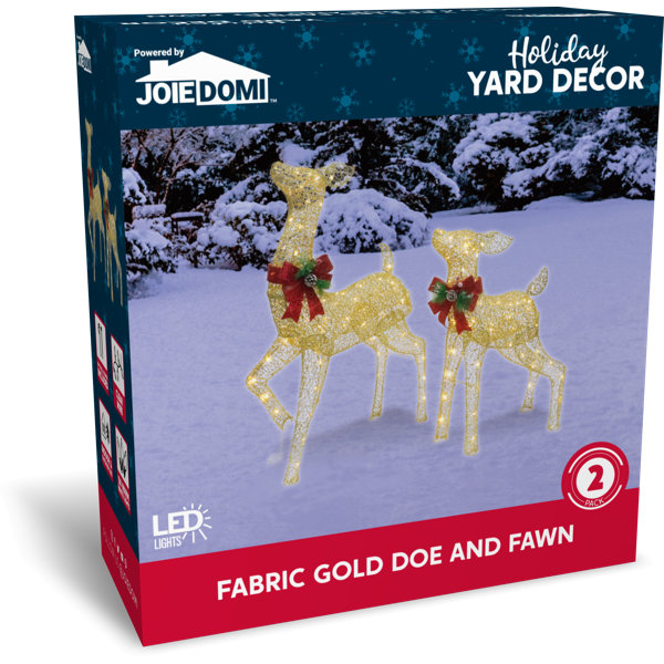Joiedomi 2 Piece Doe and Fawn Lighted Display Set | Wayfair