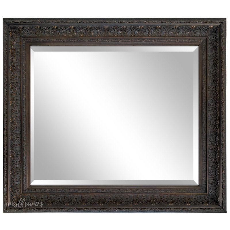 West Frames Elegance French Ornate Embossed Framed Wall Mirror | Wayfair