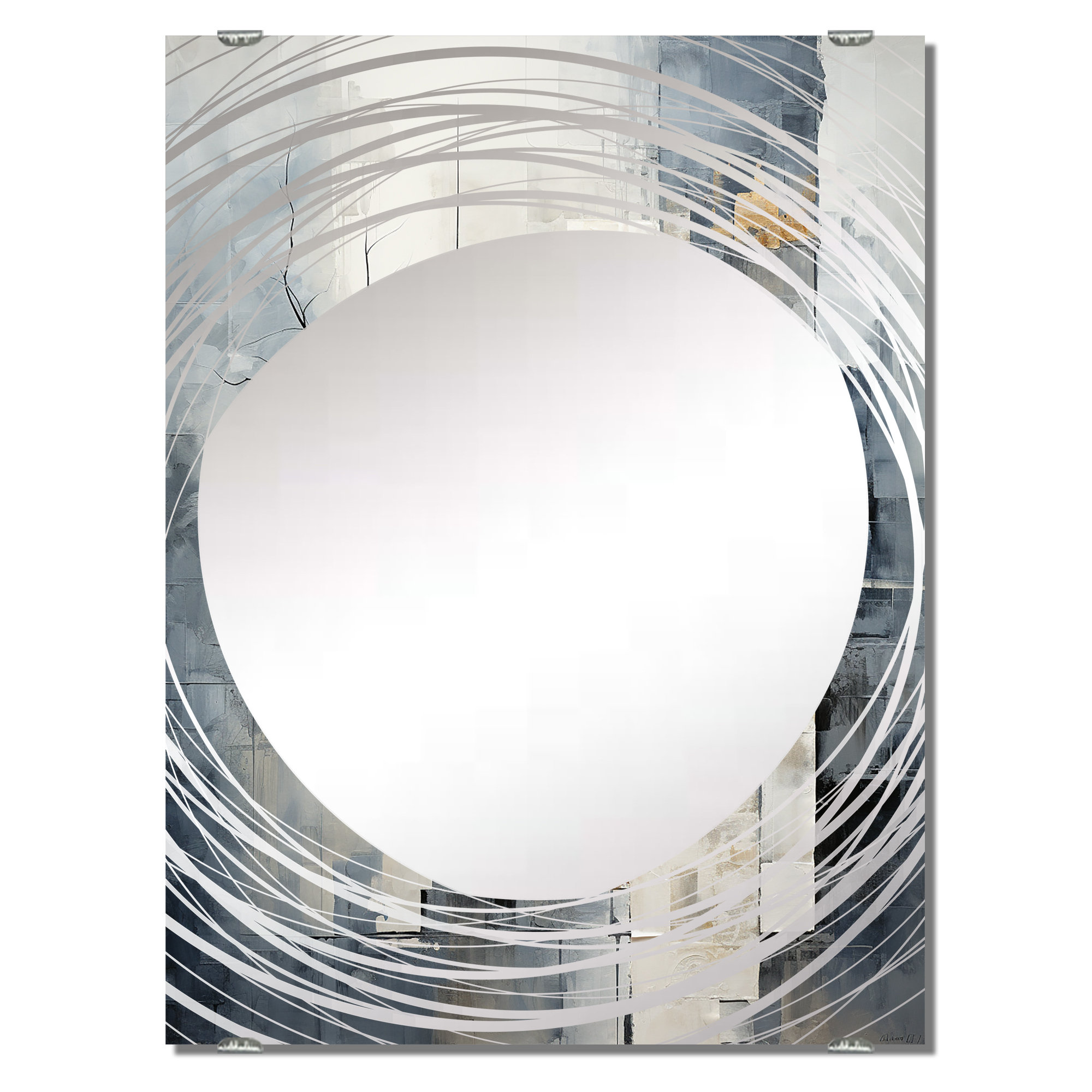 Wrought Studio Leonildo - Abstract Collages Big Wall Mirror MIR131640 ...
