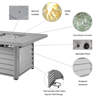 Wade Logan® Baecher Aluminum Propane Outdoor Fire Pit Table with Hidden ...