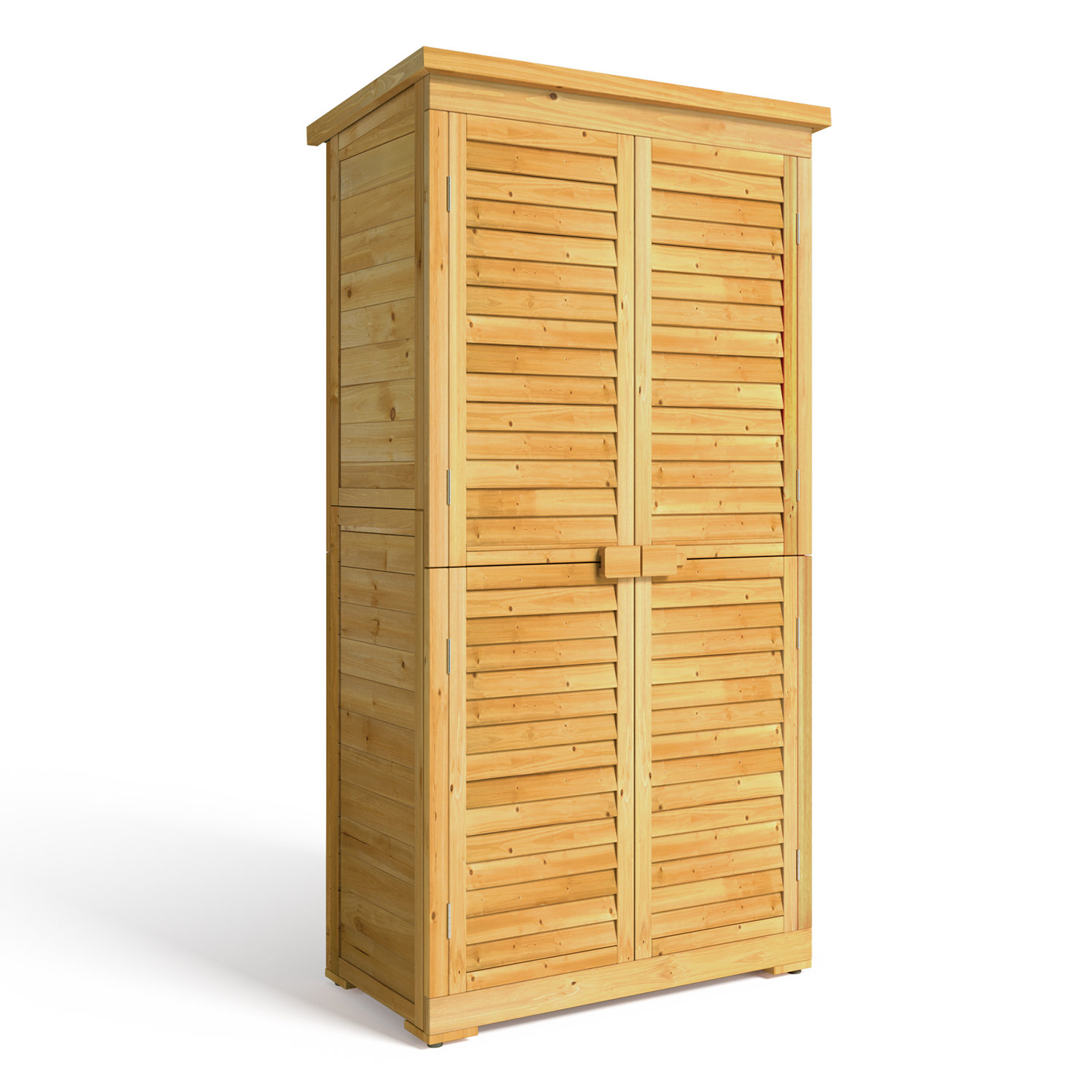 Aiho 63-Inch High Solid Wood Vertical Storage Shed & Reviews | Wayfair