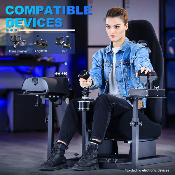 Anman Flight Simulation Cockpit Or Racing Wheel Stand With Seat Fit ...