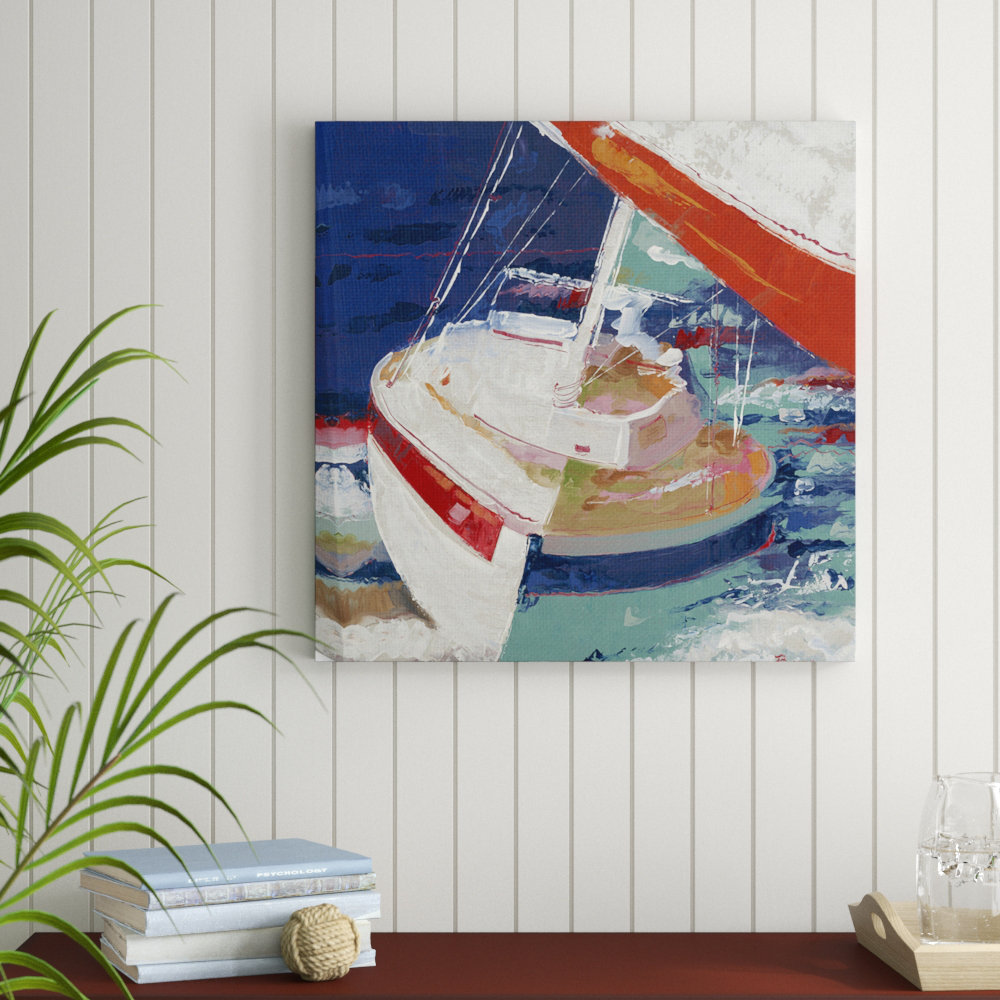 Breakwater Bay 'Sailboat Rocking in the Ocean Close Up' Graphic Art ...