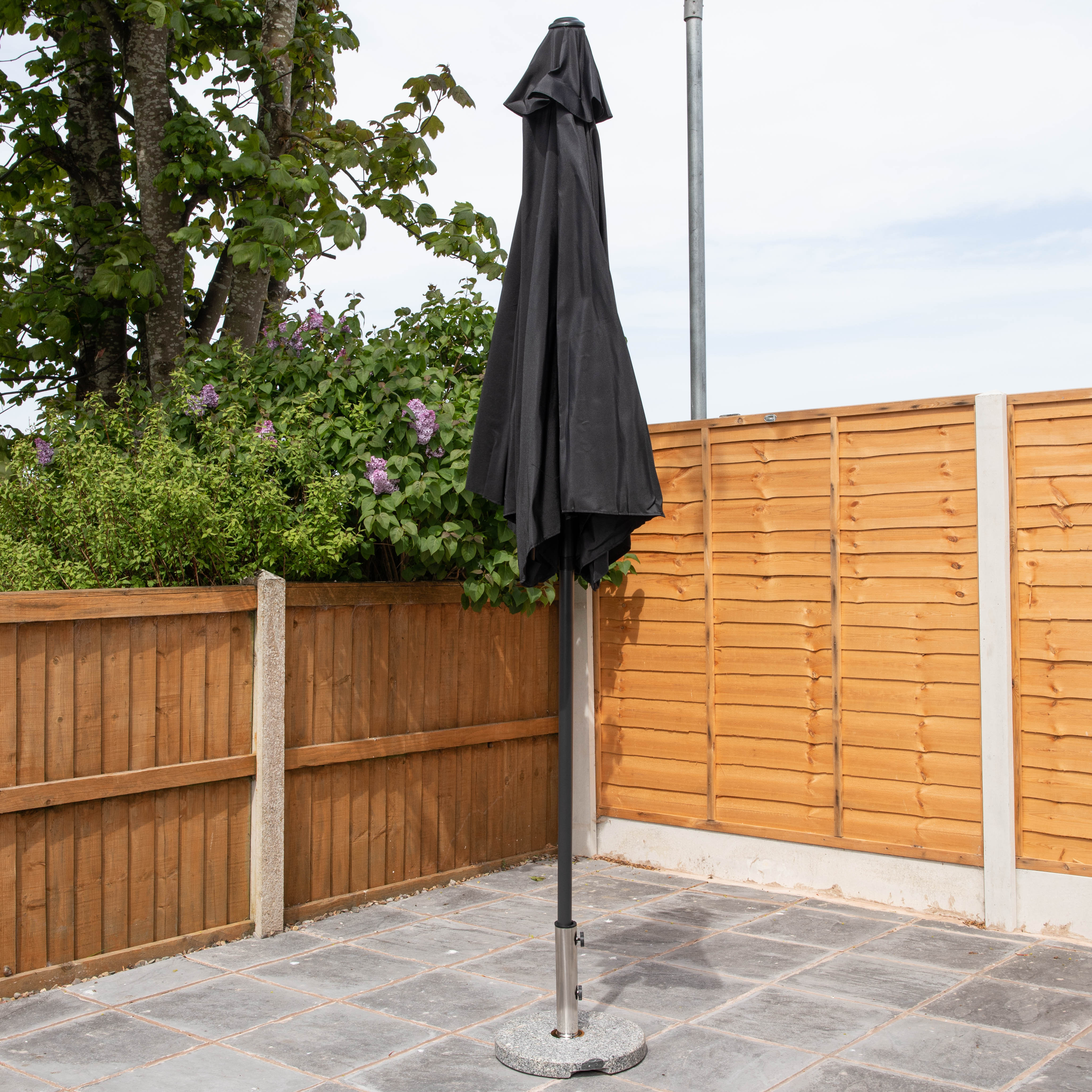Dakota Fields 2.7M Aluminium Garden Patio Sun Shade Parasol With Crank ...
