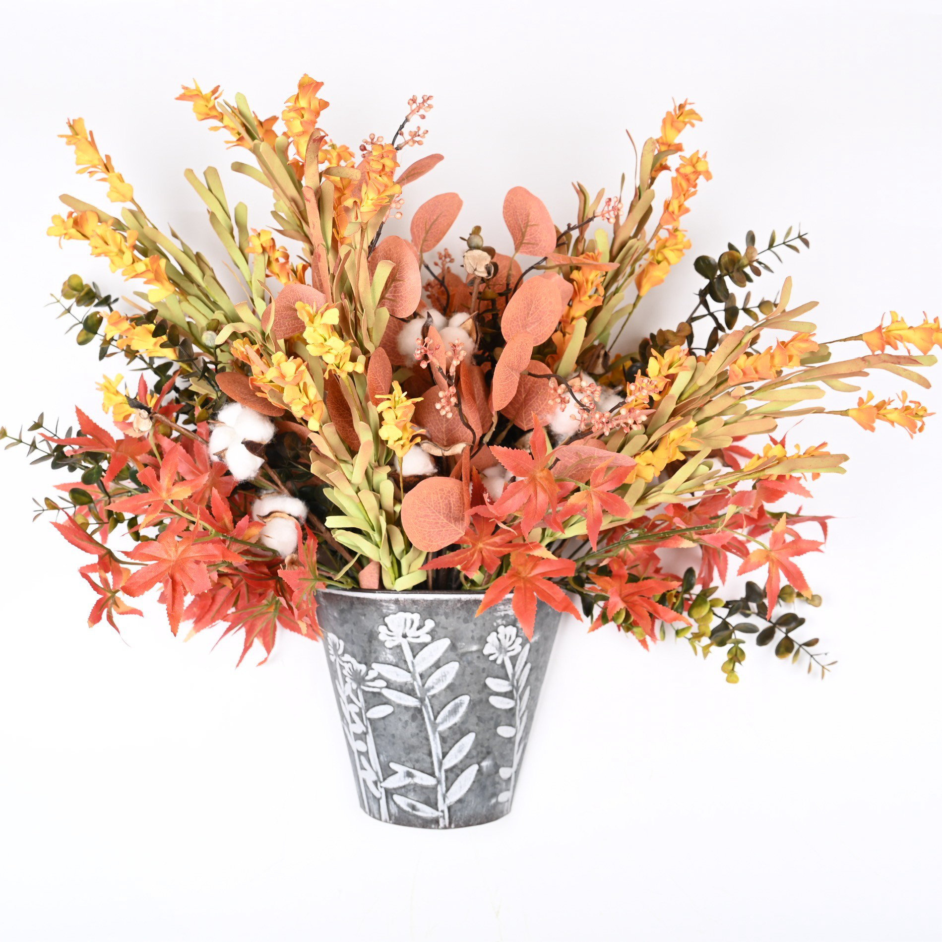 Primrue Artificial Fall Thanksgiving Cotton and Berry Floral ...