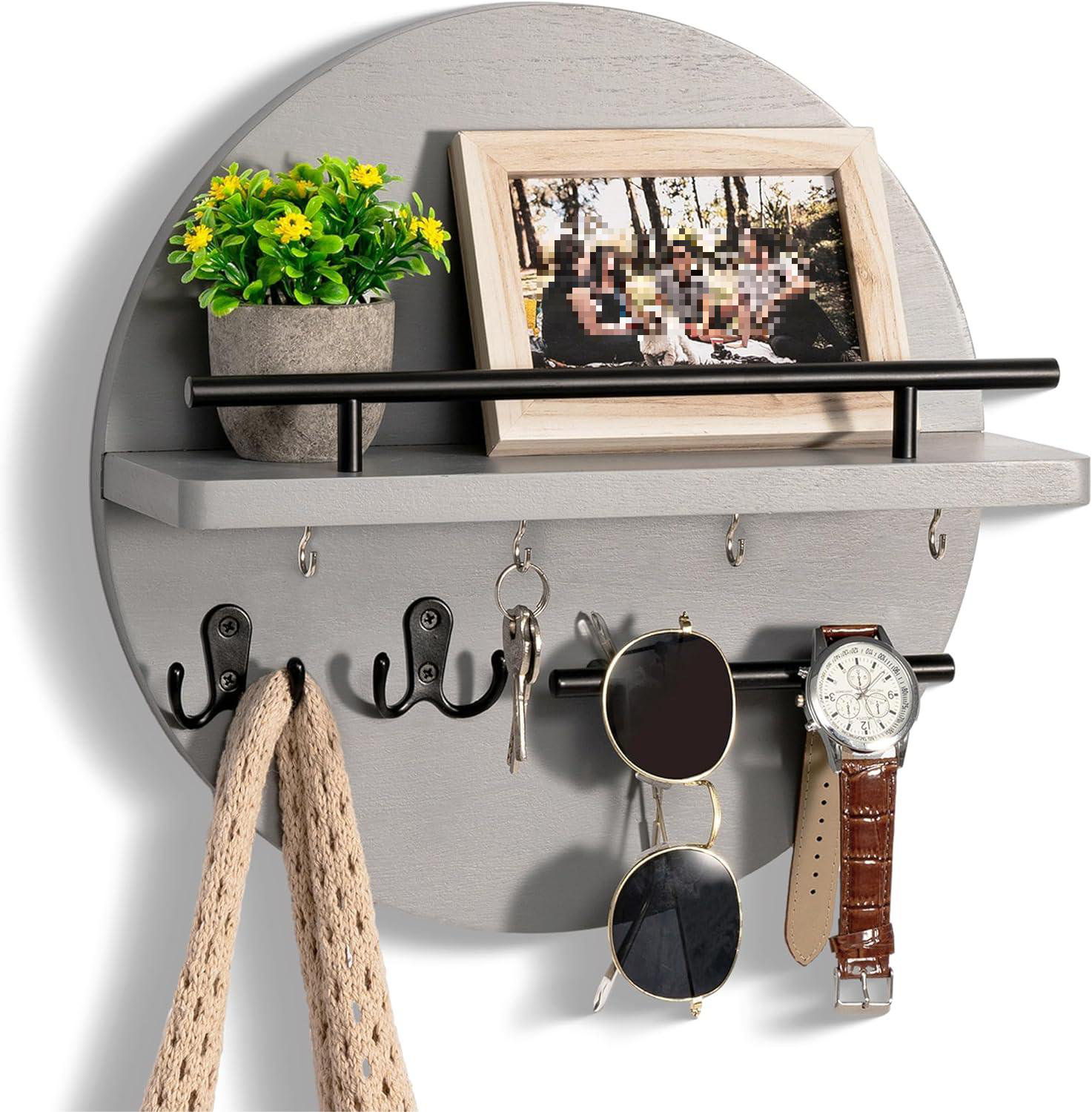 Elaine Mercure Wall Storage Organizer with Key Hooks - Wayfair Canada