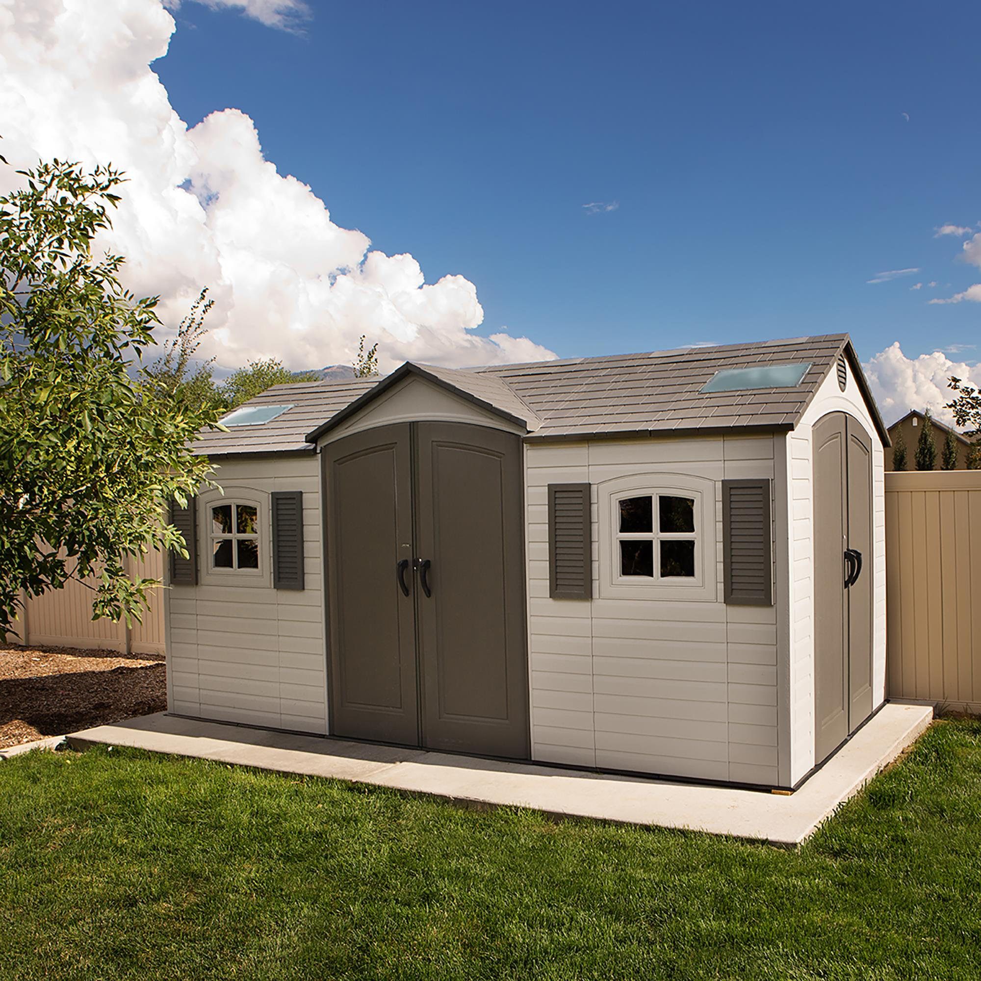 Lifetime 15 Ft. x 8 Ft. High-Density Polyethylene (Plastic) Outdoor ...