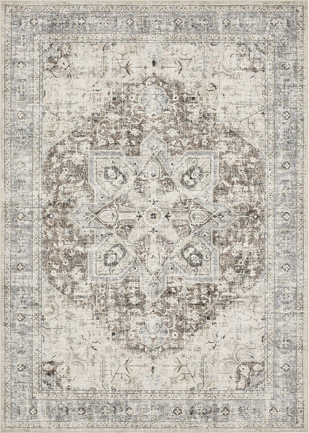 Dakota Fields Area Rug Living Room Rugs - 8X10 Washable Boho Rug ...