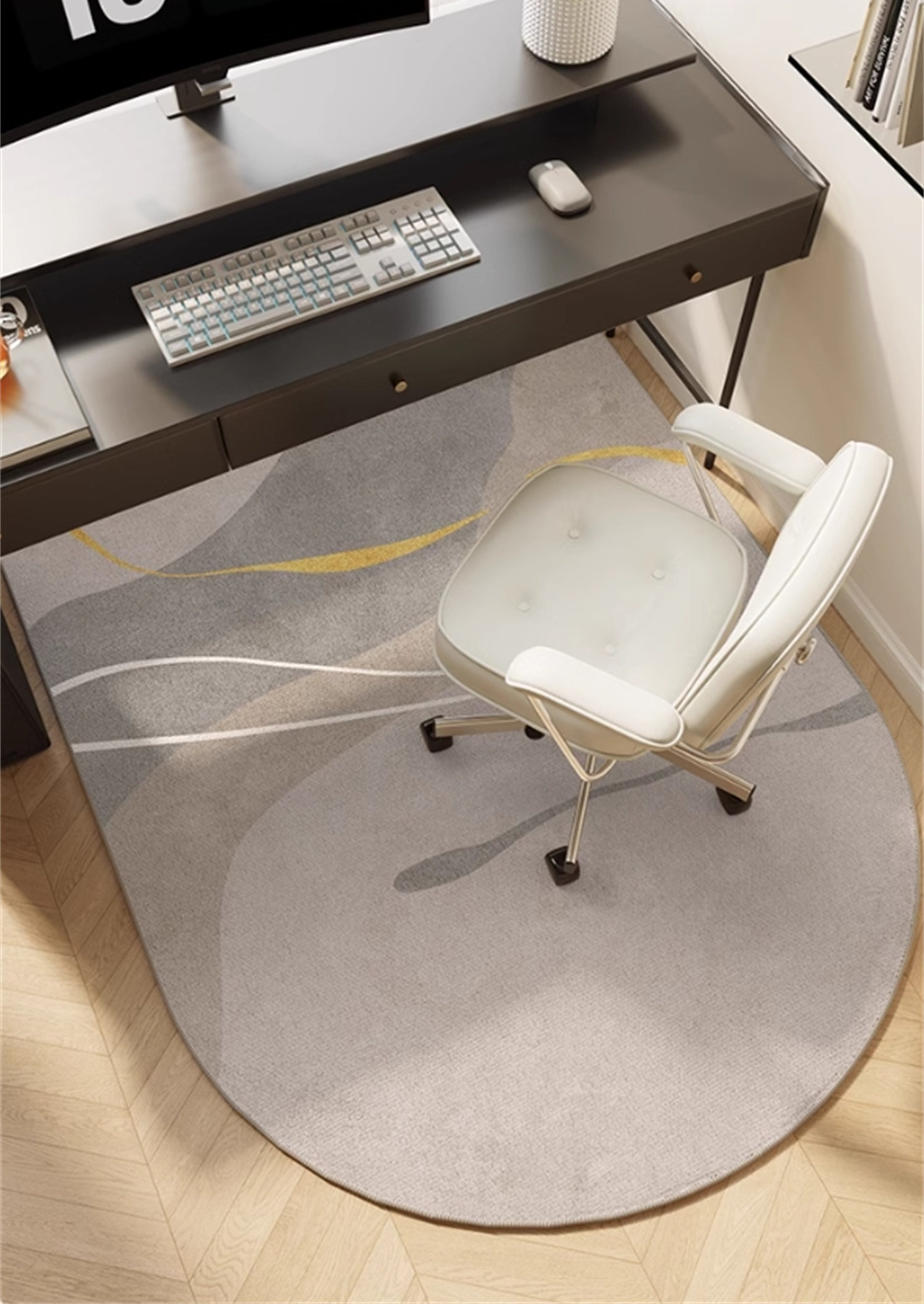 JINXI Study Room Carpet - Desk Chair Mat, High-End Bedroom Wood Floor ...