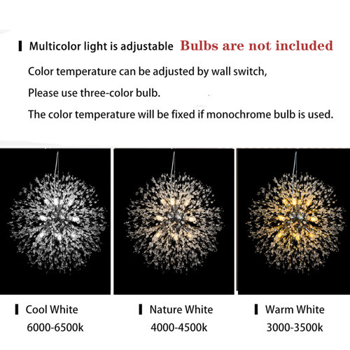 Mack & Milo™ Torain 12-Light Dimmable Sputnik Sphere Chandelier ...