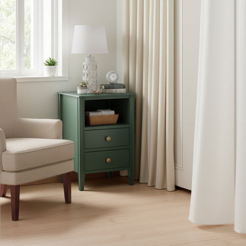 Red Barrel Studio® 2-Drawer Storage Nightstand | Wayfair