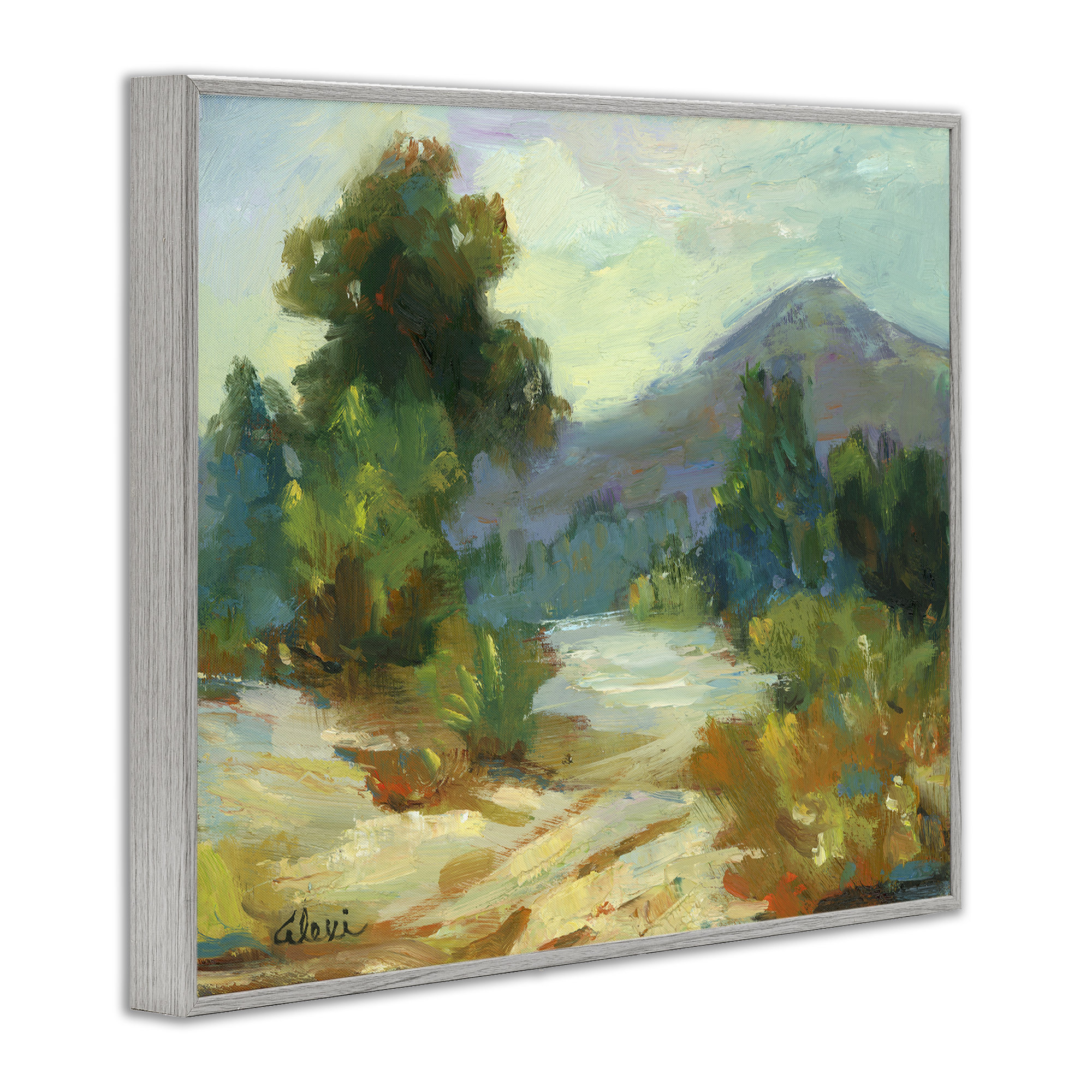 Ebern Designs Fall Time Mountain View Framed Giclee Art by Alexi Fine ...