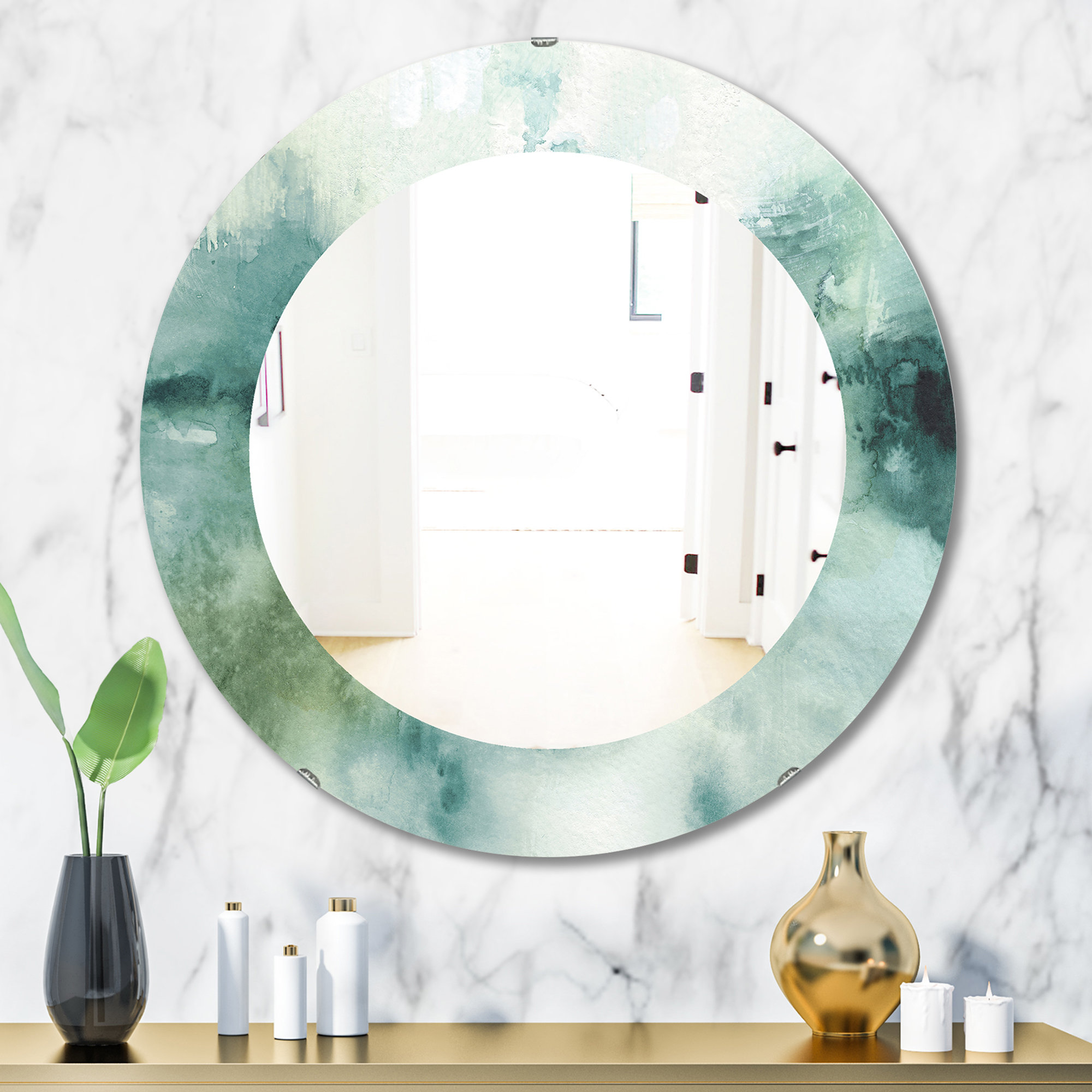 East Urban Home Lost Into the Blue Traditional Vanity Mirror | Wayfair