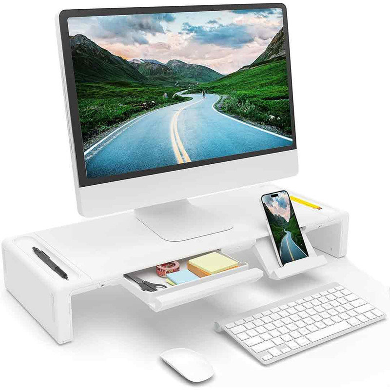 Hokku Designs Foldable Computer Monitor Riser, Adjustable Length ...