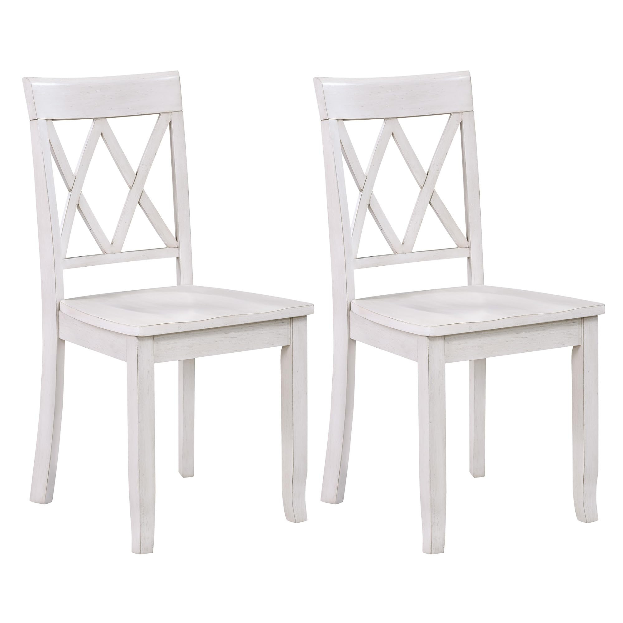 Rosalind Wheeler 2 Pack Farmhouse Dining Side Chairs With Cross Back ...