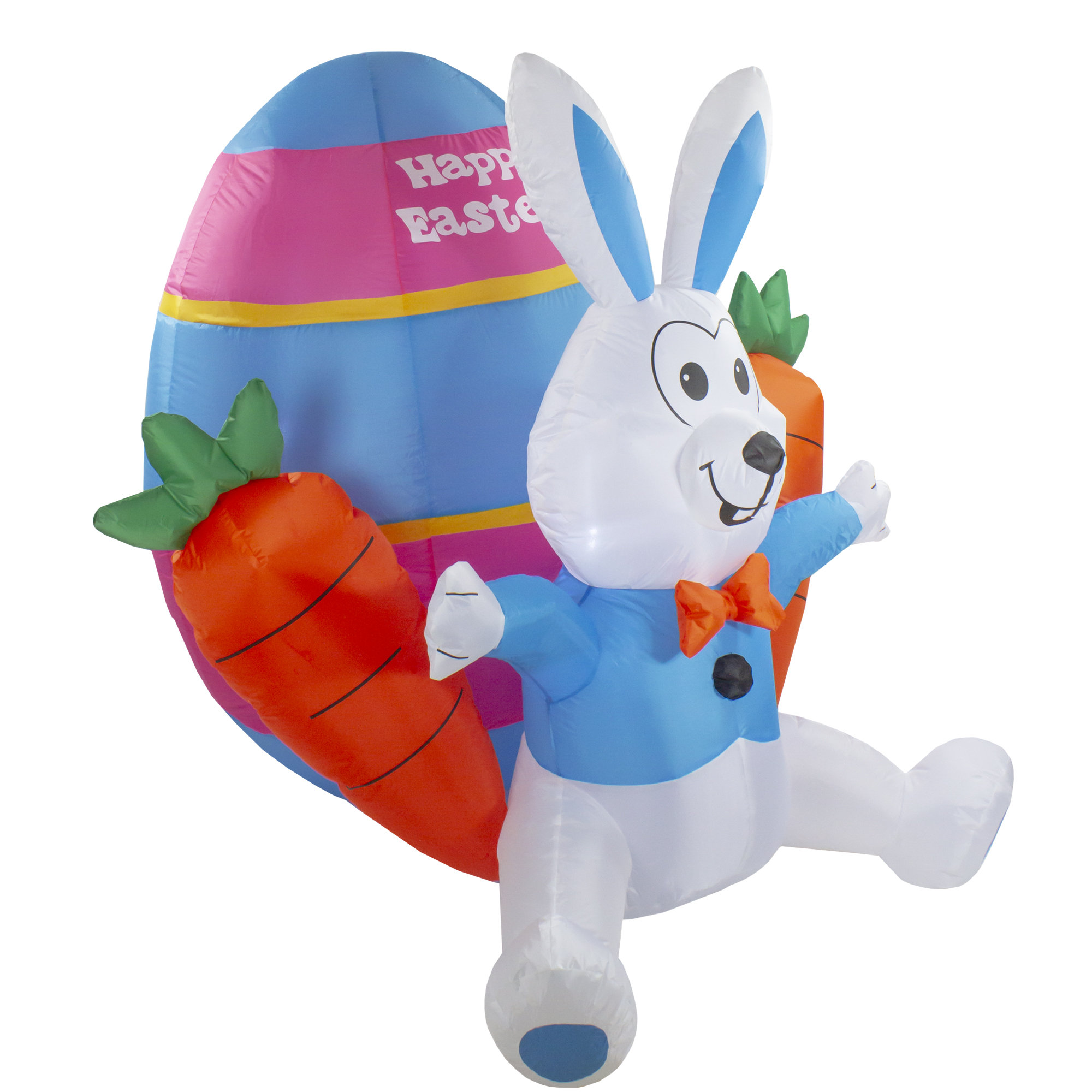 Northlight 4' Inflatable Lighted Easter Bunny With Carrots Outdoor ...