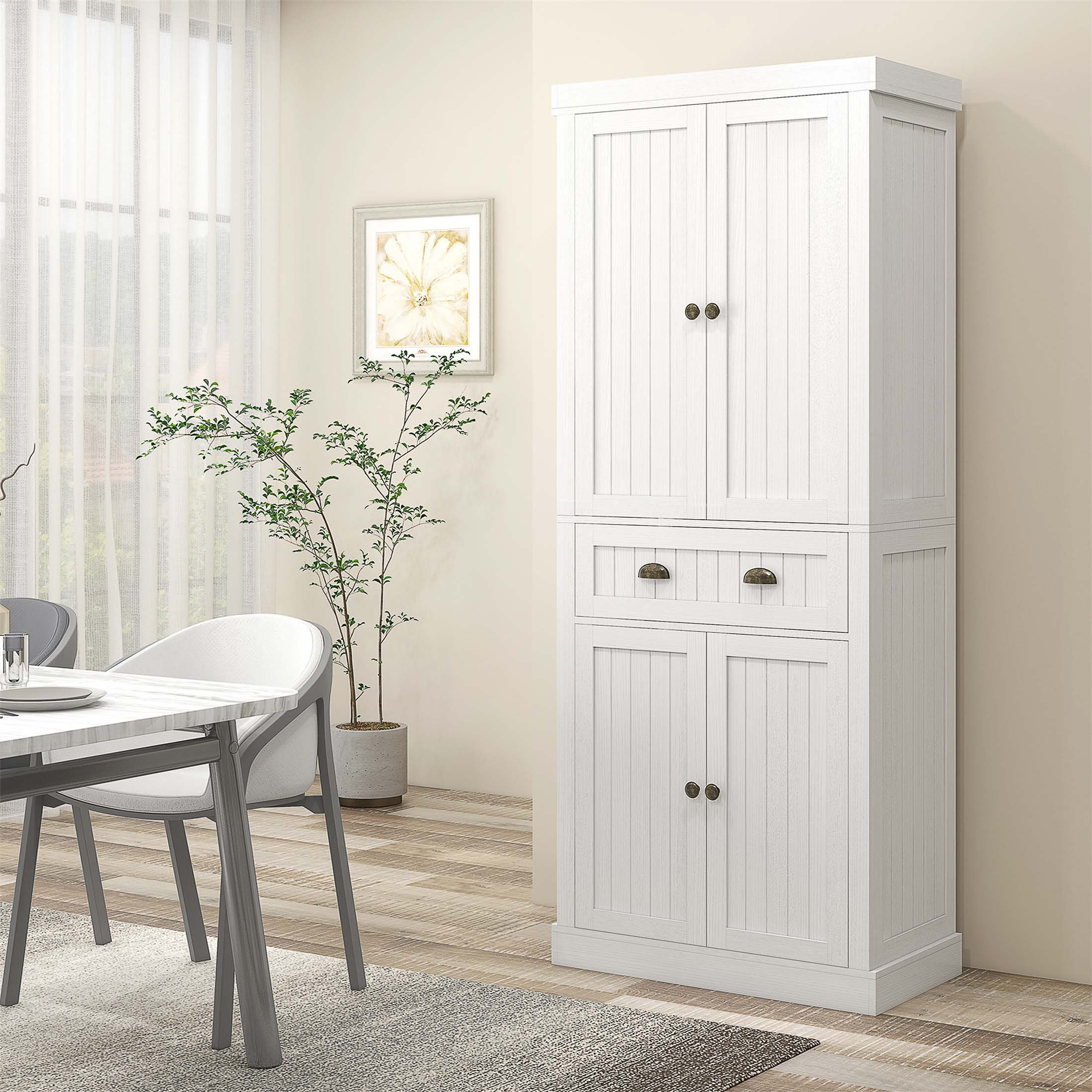 Lark Manor™ Pantry Cabinet with Adjustable Shelves, Doors and Drawers ...