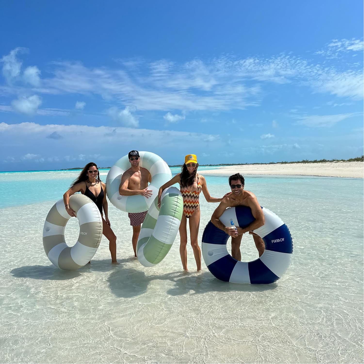 ABIXOL 48'' Giant Vintage Stripe Pool Float – Extra-Large Inflatable ...