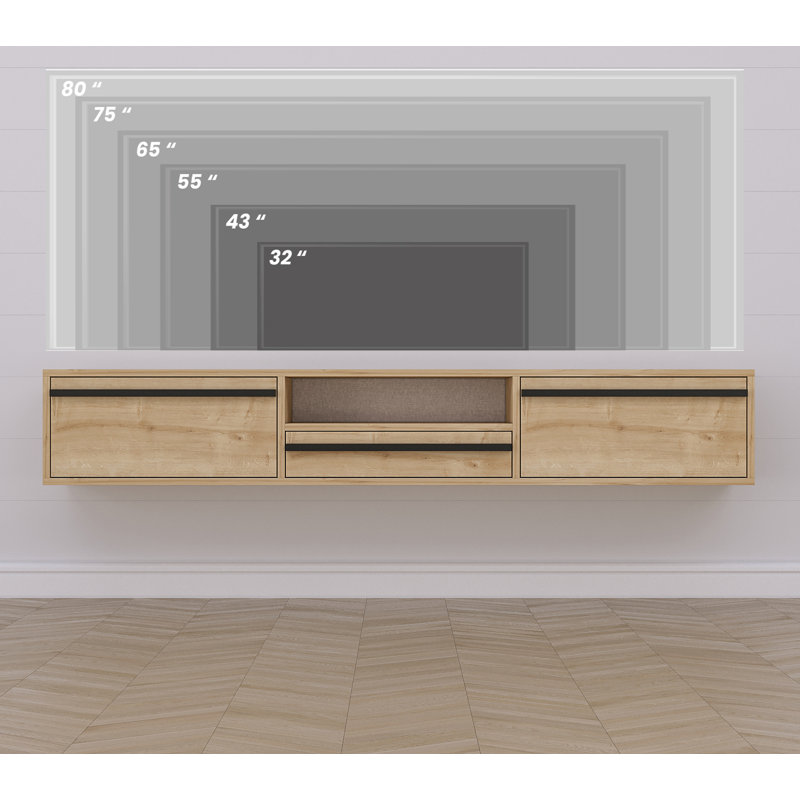 Wrought Studio Hawana 71" Modern and Minimalist Wall Mounted Floating ...