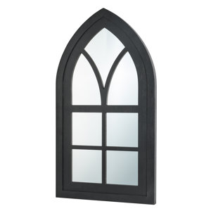 One Allium Way® Merrie Arch Wood Wall Mirror & Reviews | Wayfair